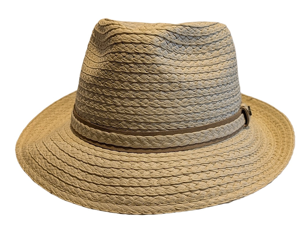 Avenel Raffia straw Summer Fedora hat in Natural – Grand Hatters