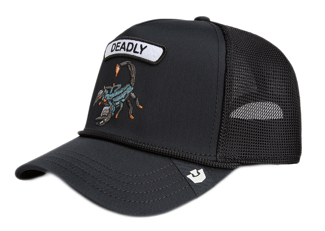 Goorin 'GB2 Deadly Scorp' Trucker cap in void (Black) – Grand Hatters