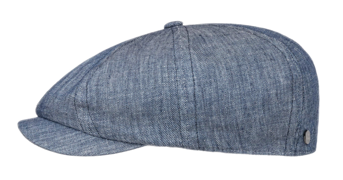 Lierys Linen Baker boy cap in Light Denim – Grand Hatters