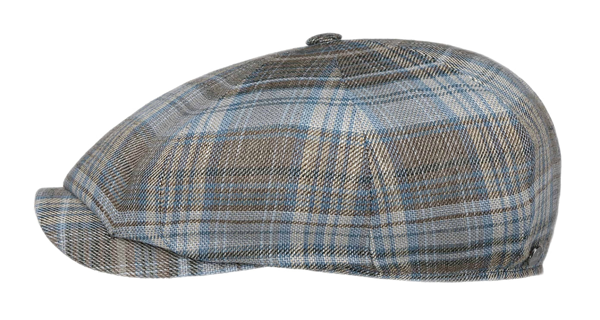 Lierys Linen Plaid Check Baker boy cap in Grey/Beige – Grand Hatters
