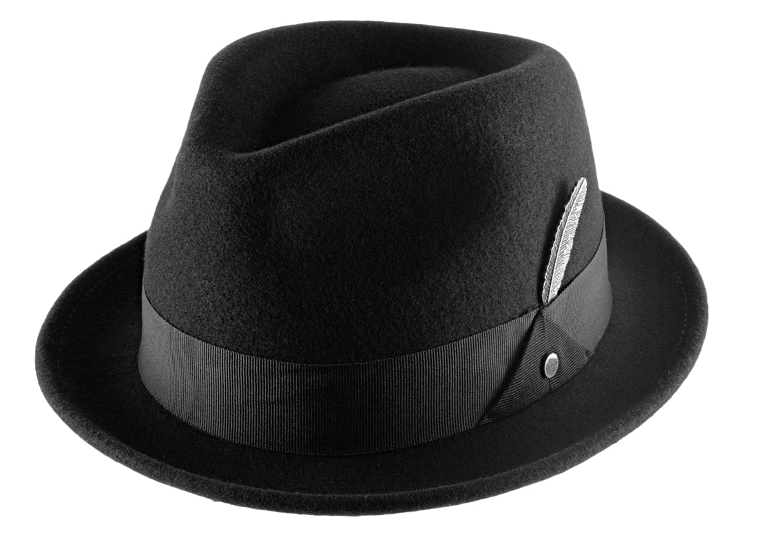 Stetson crushable Wool Black Trilby hat – Grand Hatters