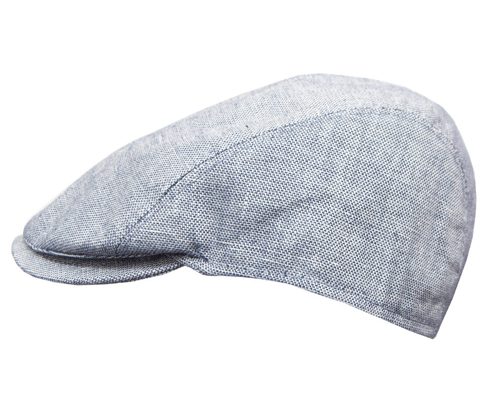 Stanton Italian made Linen/Cotton blend Blue Ivy Flatcap – Grand Hatters