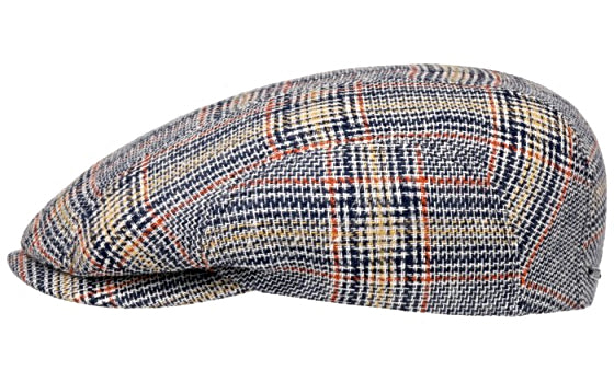 Stetson Kent Linen Navy/Yellow Glen check flat cap – Grand Hatters