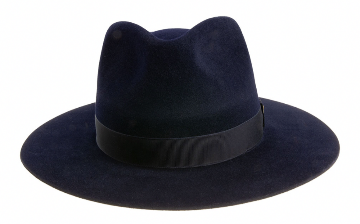 Tonak Velour finish Rabbit fur felt Navy fedora hat – Grand Hatters